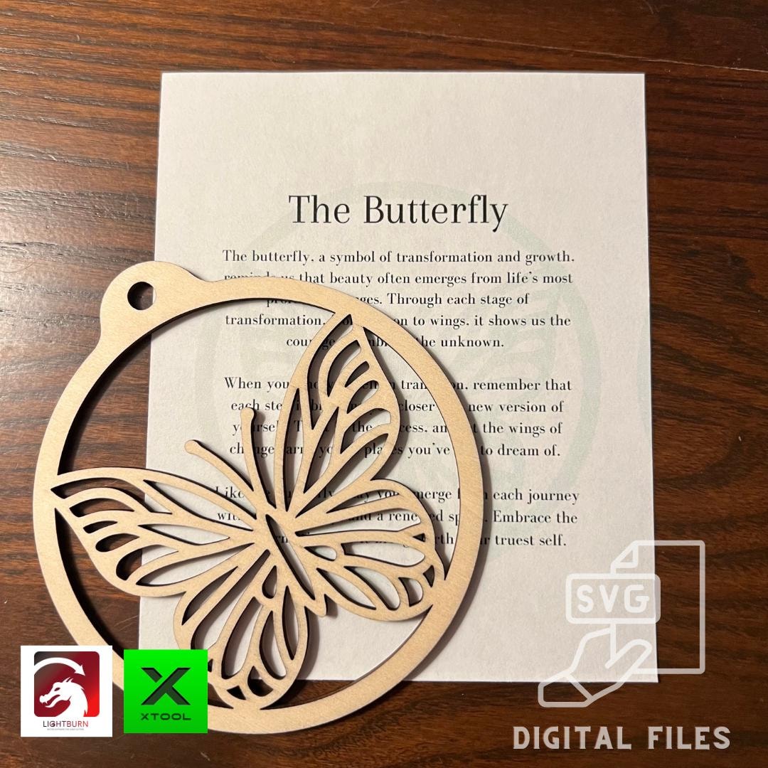 Digital Butterfly Ornament & Inspirational Card Files - PDF, SVG ...