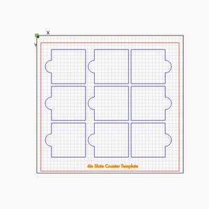 4 Inch Square Black Slate Coaster Laser Engraving Alignment Jig ...
