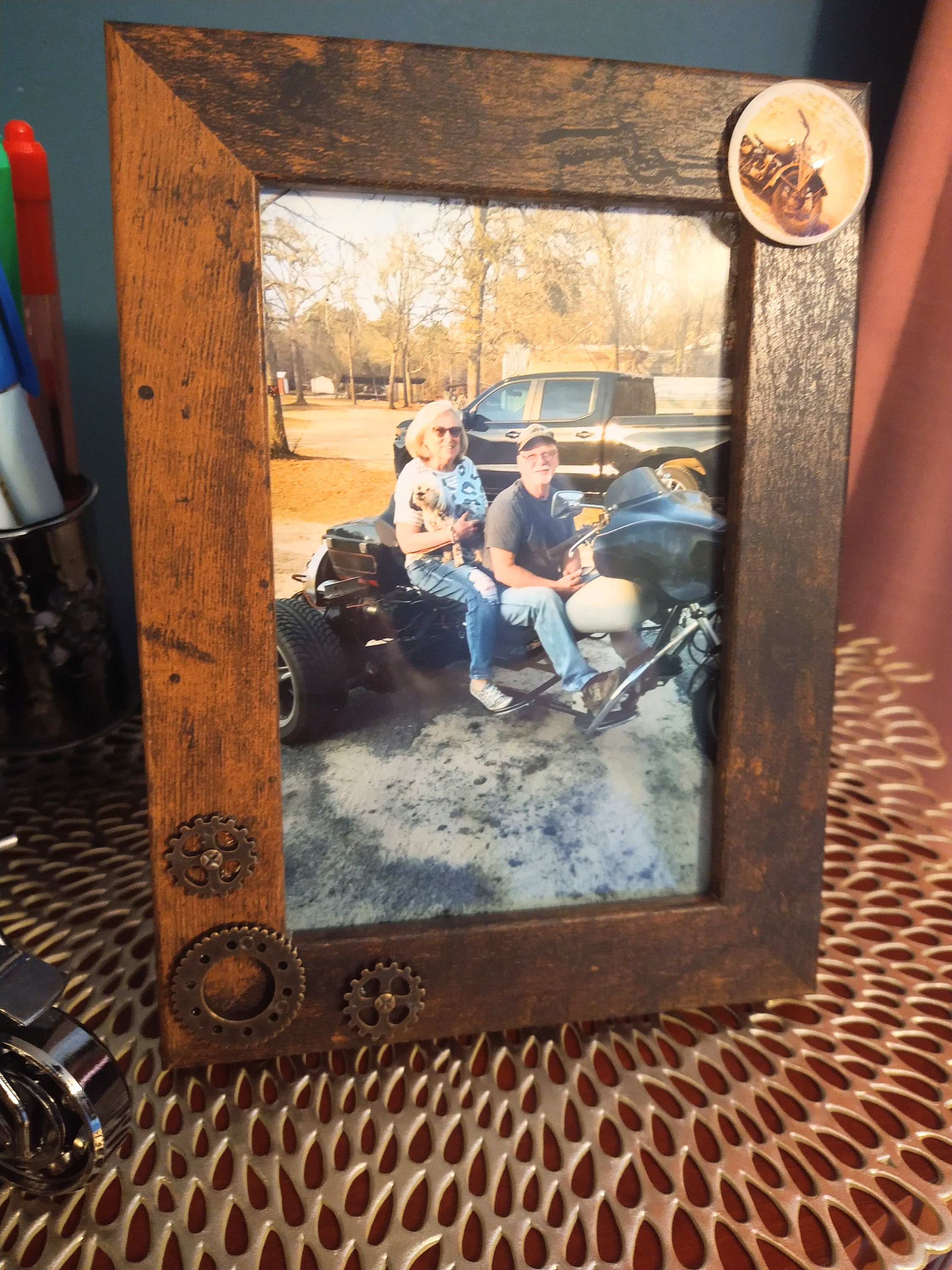 Motorcycle Fun Photo Frame - Etsy