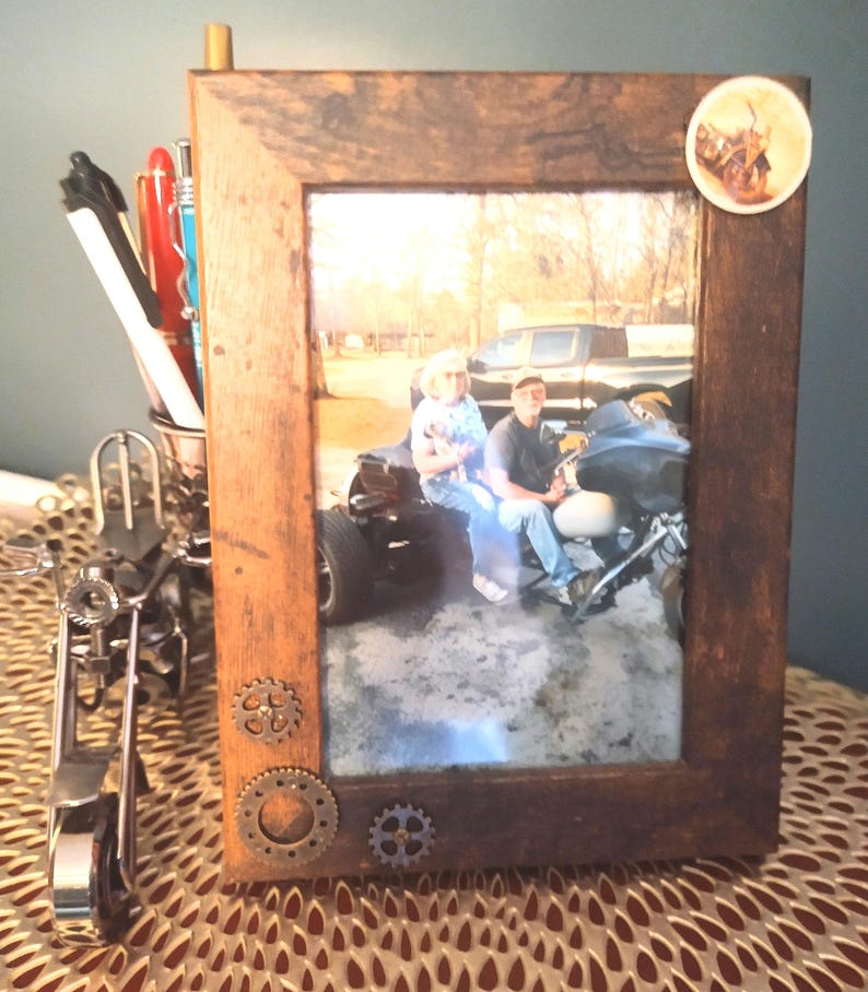 Motorcycle Fun Photo Frame - Etsy