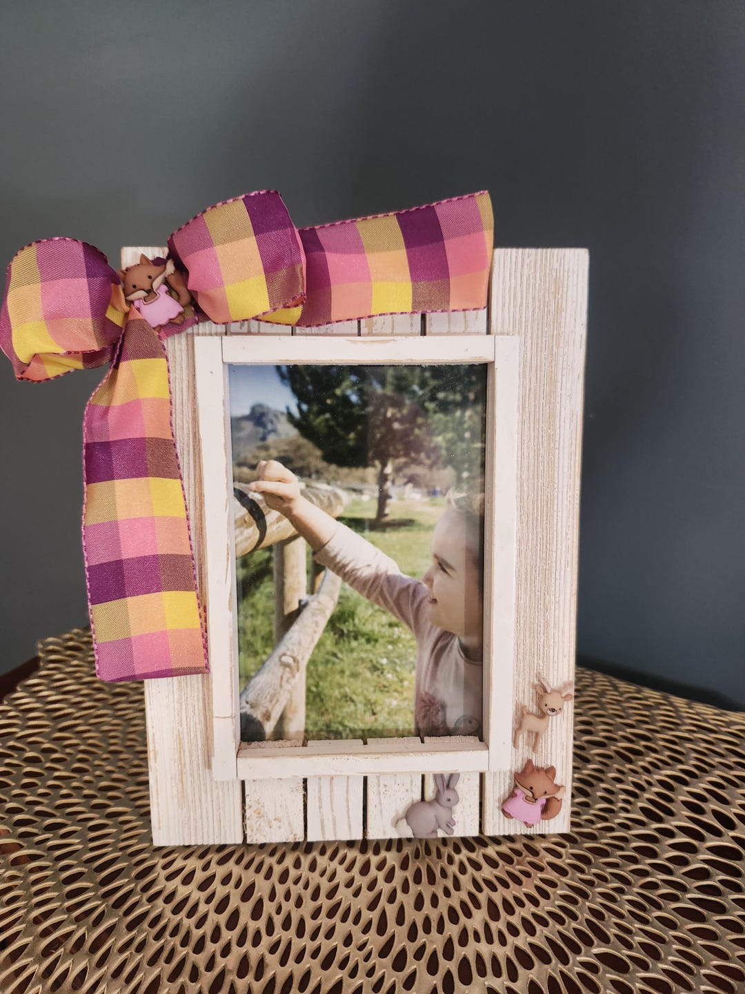 Pink Fox Photo Frame - Etsy