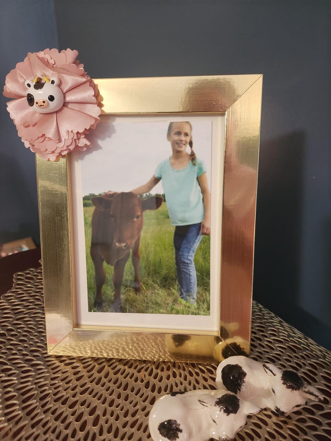 Gold and Peach 4x6 Cow Photo Frame - Etsy