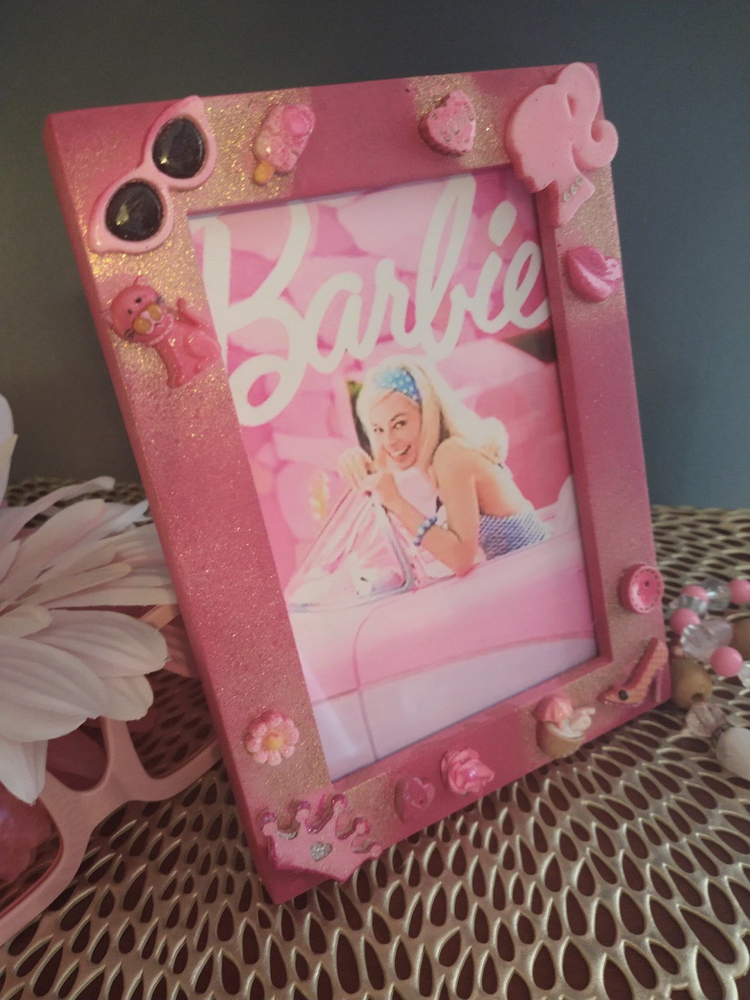 Barbie Be-dazzle Pink Photo Frame - Etsy