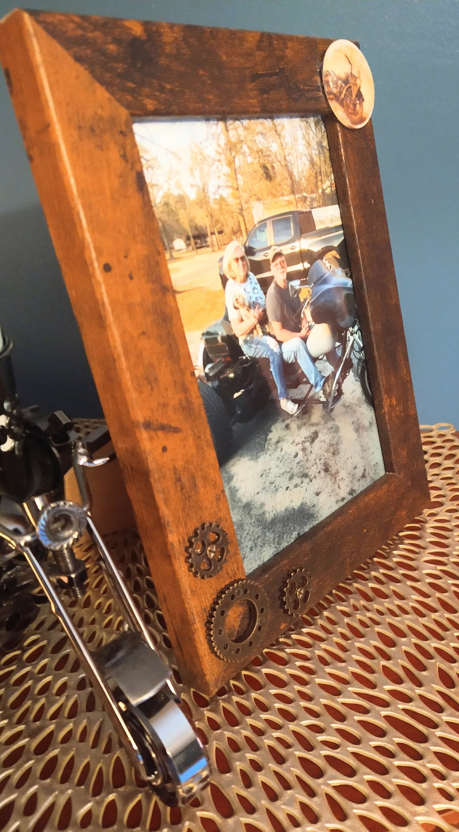 Motorcycle Fun Photo Frame - Etsy