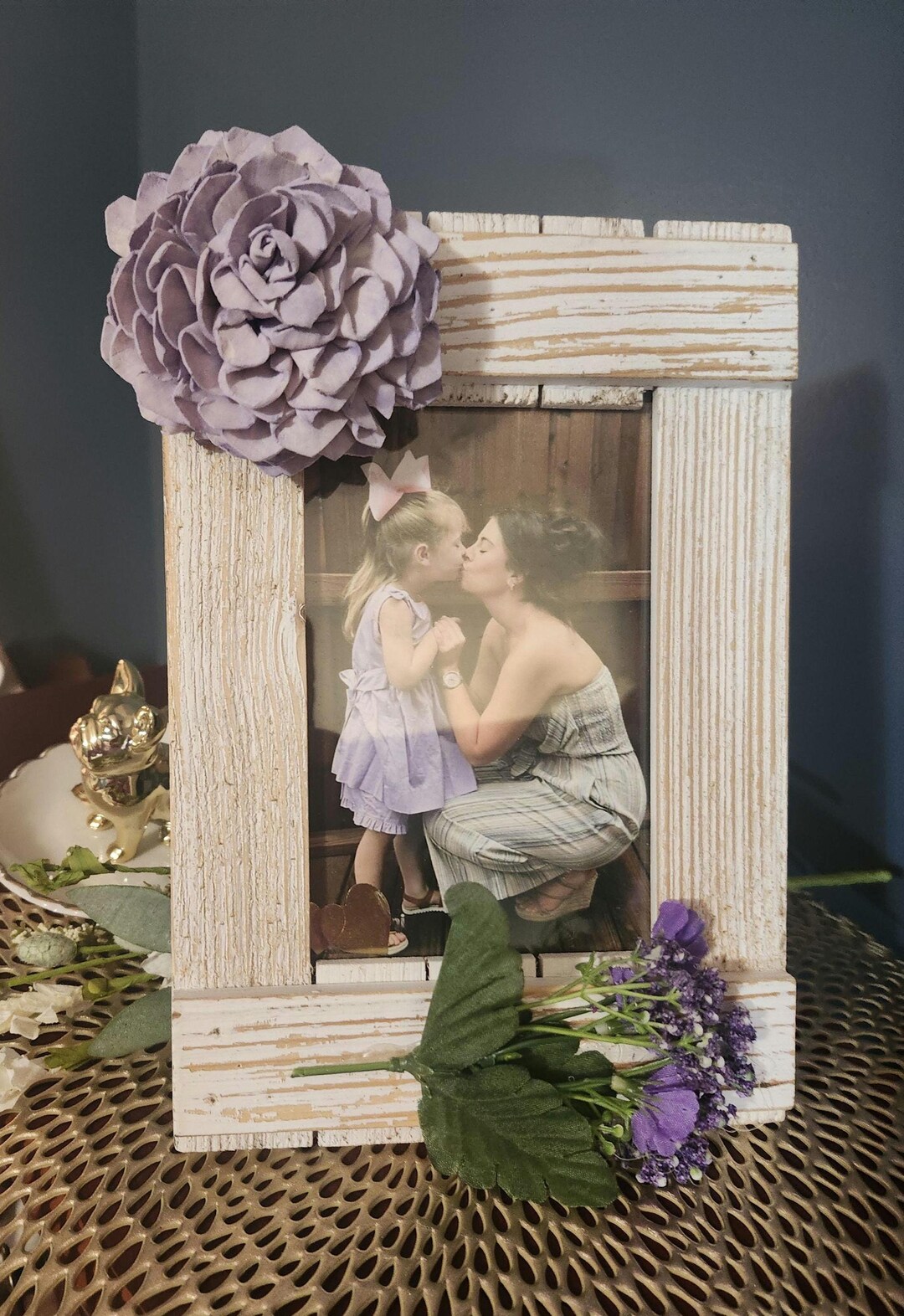 Purple Flower Love 4x6 Photo Frame - Etsy