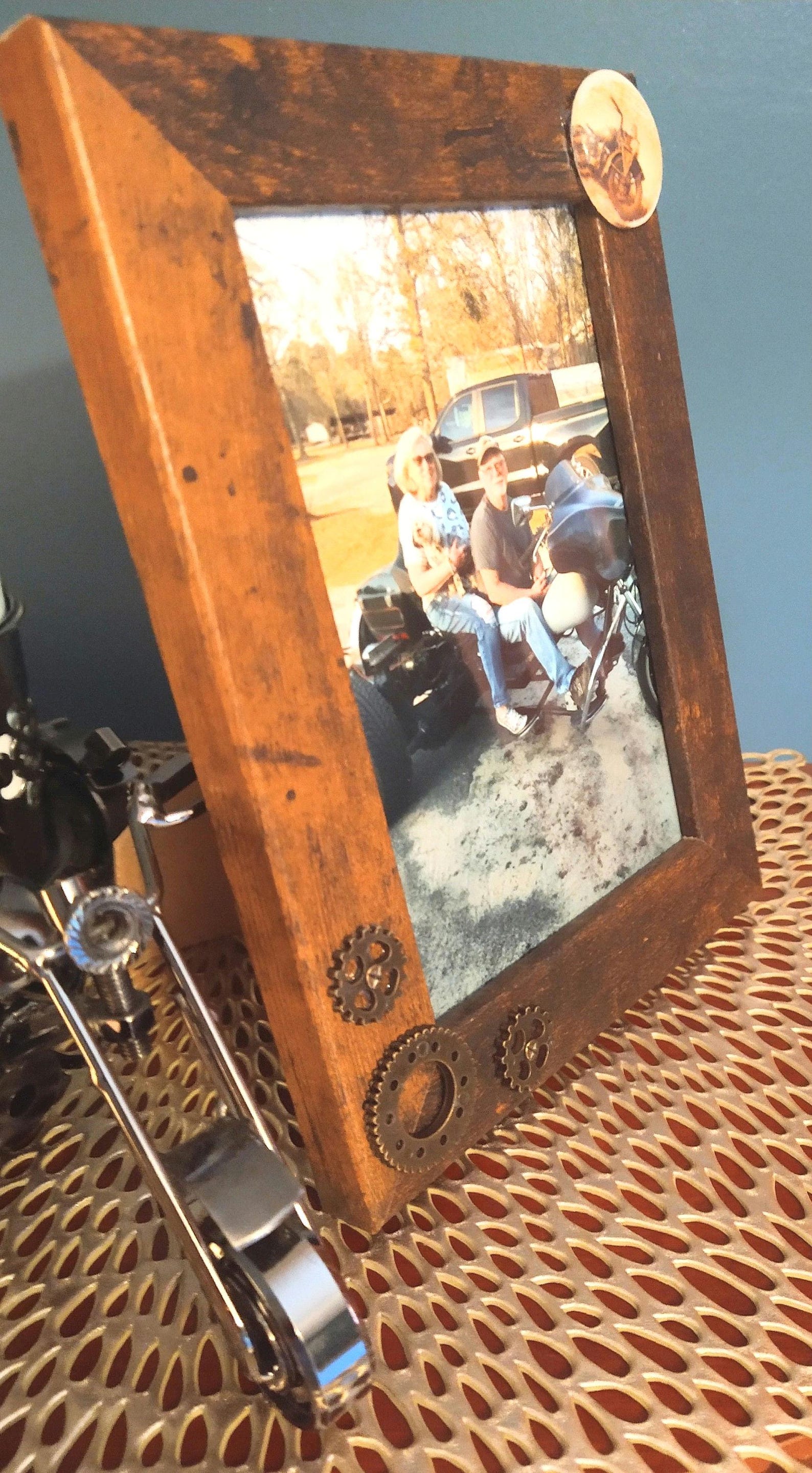 Motorcycle Fun Photo Frame - Etsy