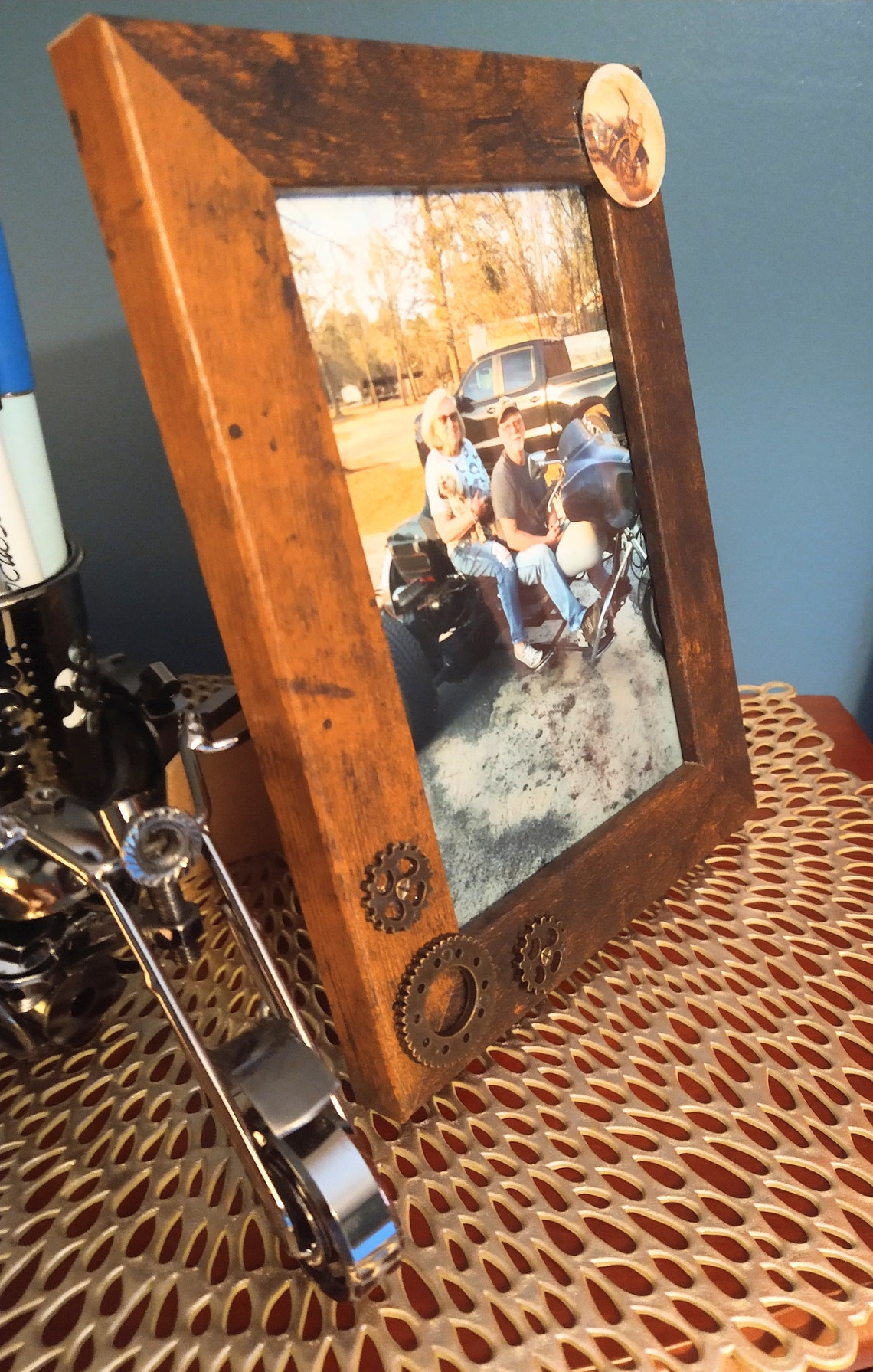 Motorcycle Fun Photo Frame - Etsy