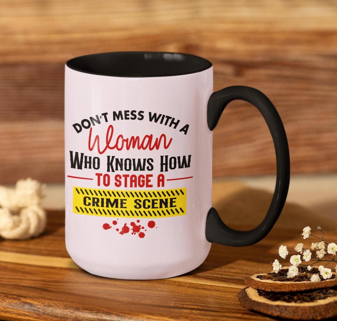 Funny Coffee Cup Bold Crime Scene Coffee Mug - Perfect Gift for Crime ...