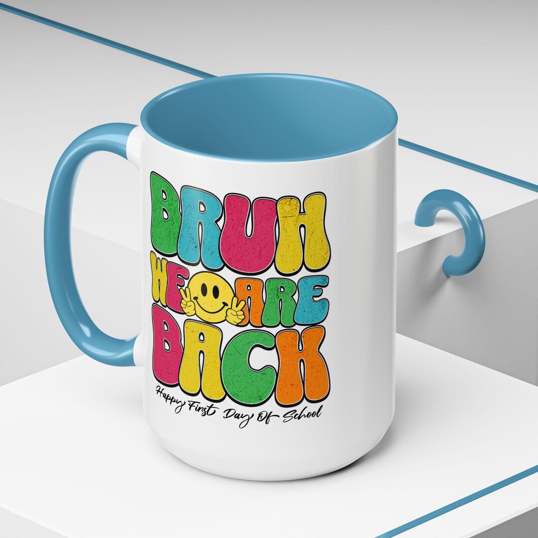 Colorful Retro Coffee Mug, Fun Smiley Design for Friends, Gifting ...