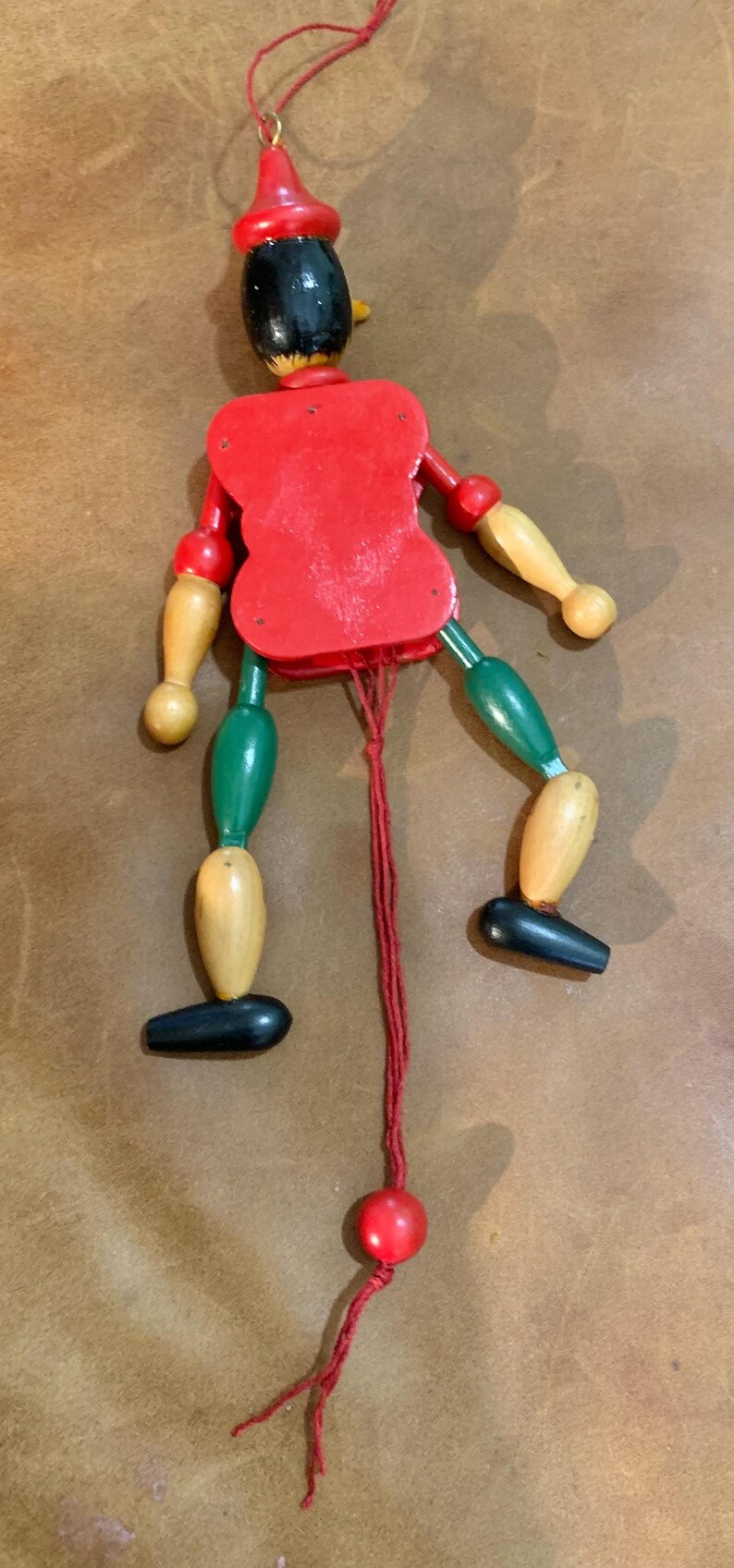 Vintage Pinocchio Jumping Jack Wooden Jointed Toy With Pull String ...