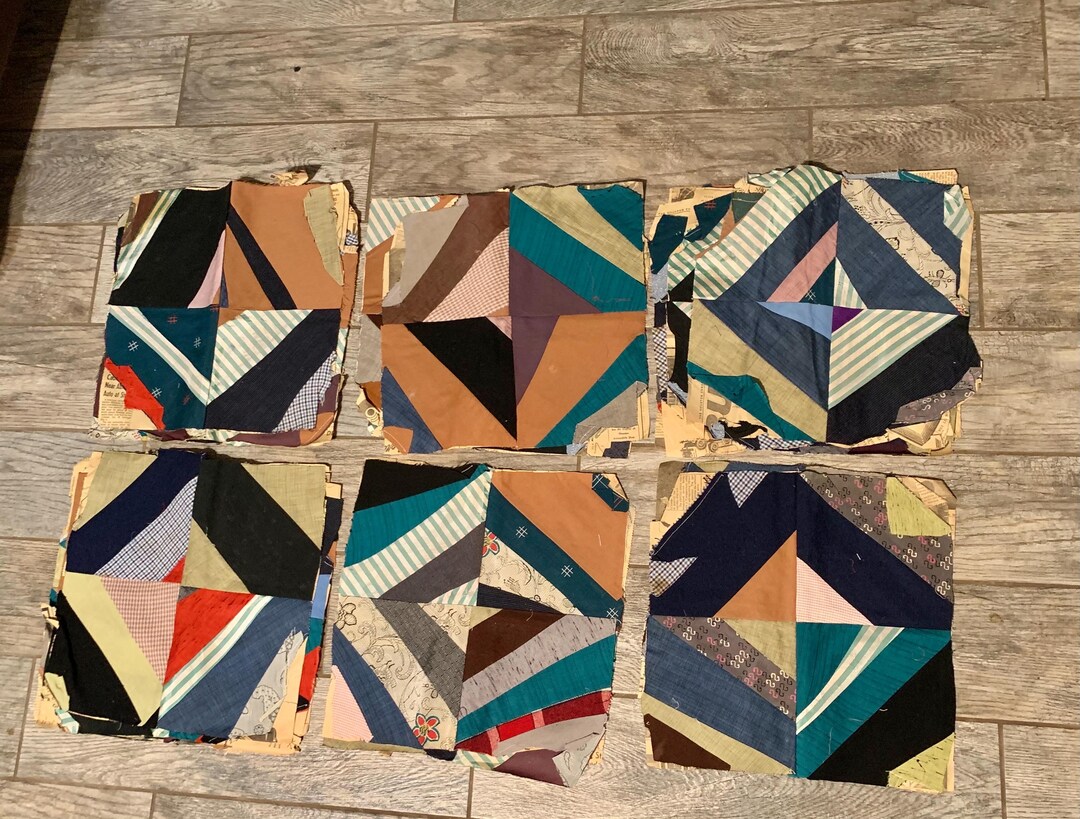 1958 Quilt Blocks With Original Patterns, Dated Proof of Authenticity ...