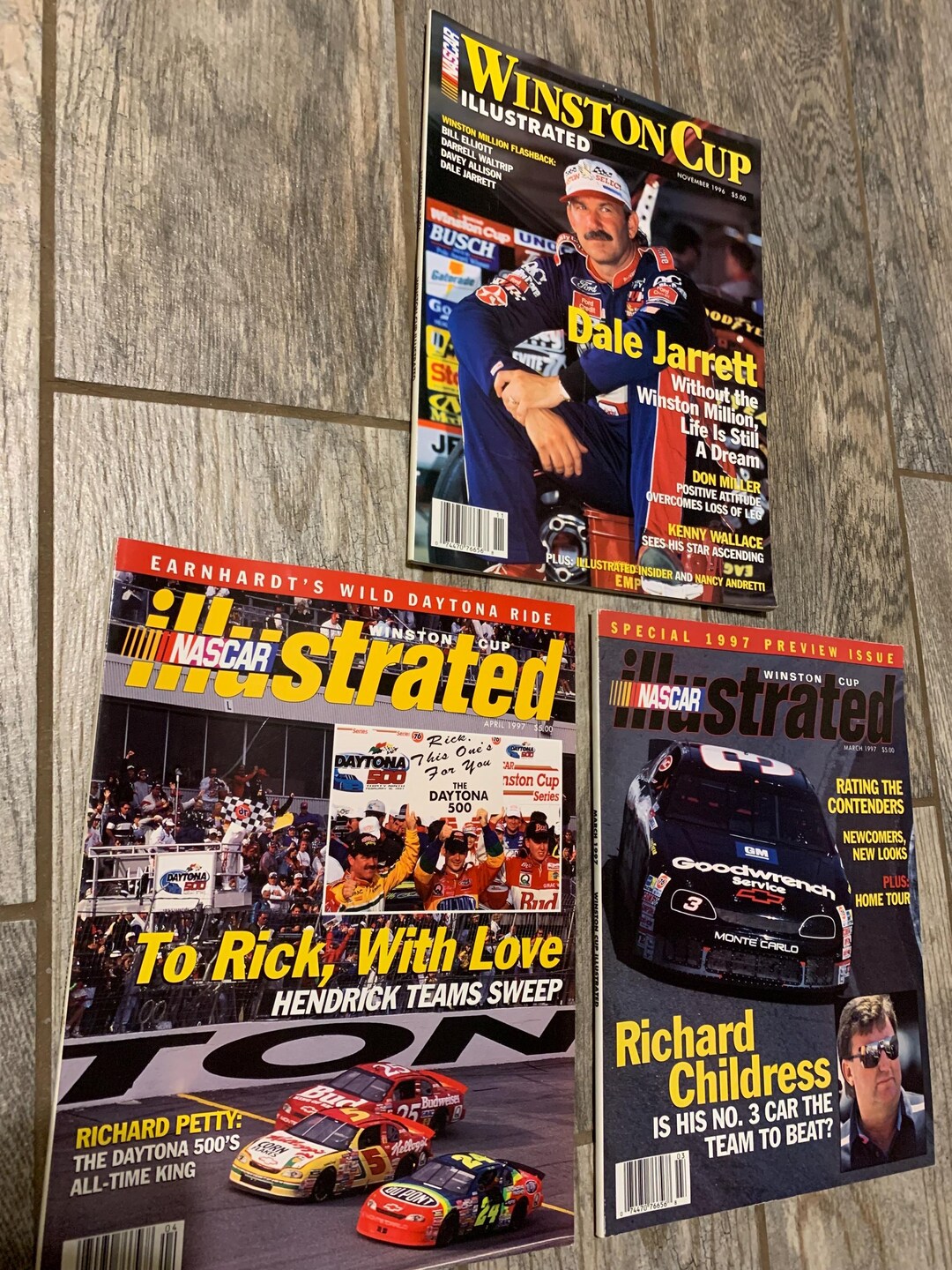 Vintage 1996-1997 NASCAR Winston Cup Illustrated Magazines, Racing Cars ...