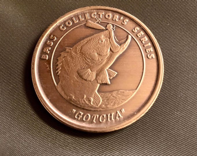 Bass Collector's Series "gotcha" Coin, Largemouth Bass Design Coin ...