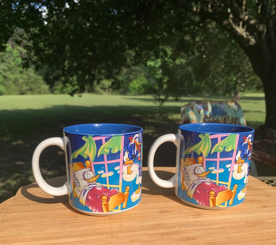 Vintage 1994 Donald Duck Coffee Mugs Commemorating 60th Anniversary in ...