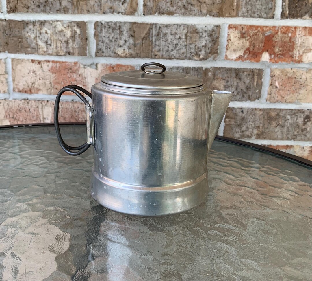 Vintage MIRRO Double Handle Retro Kettle Teapot With Lid, Camping ...