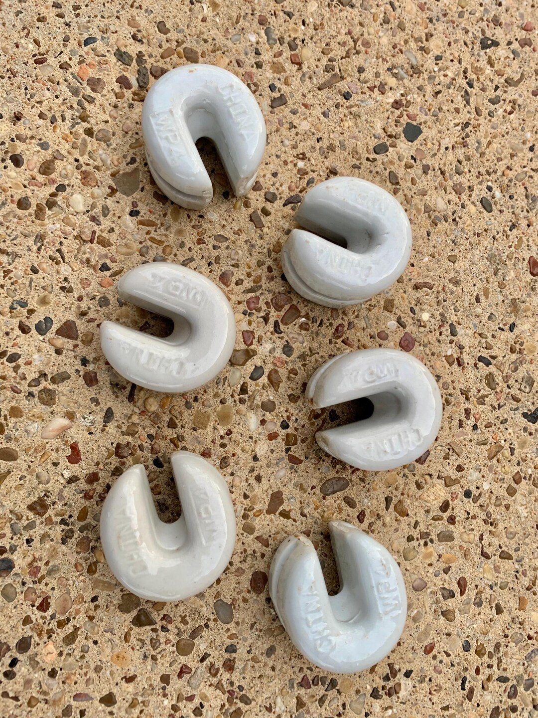 Vintage U-shaped White Porcelain Insulators With Raised “WP4”, Fencing ...