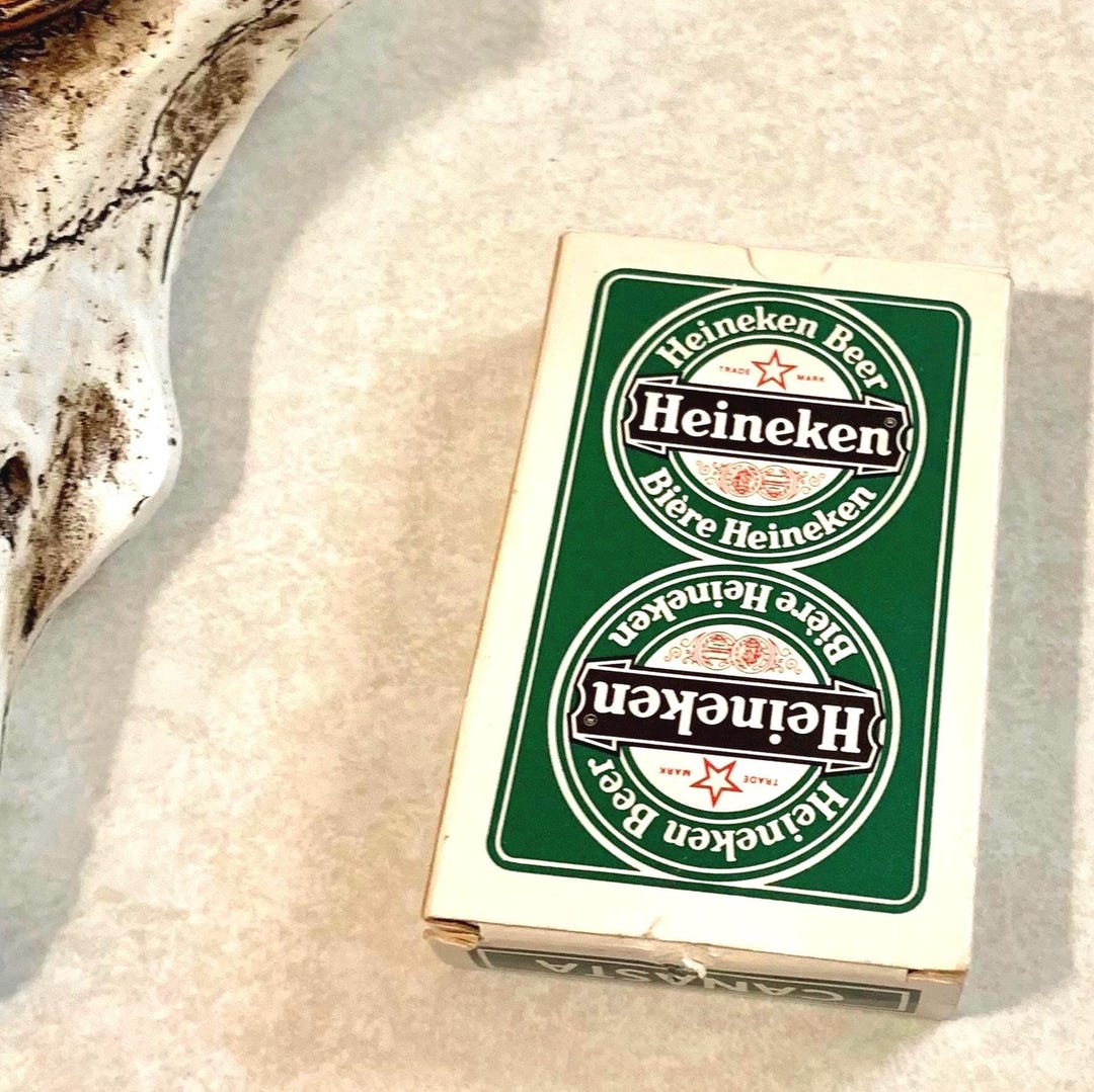 Heineken Beer Poker Canasta Bridge Playing Deck Cards, Beer Advertising ...