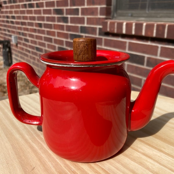 Red Teapot - Etsy