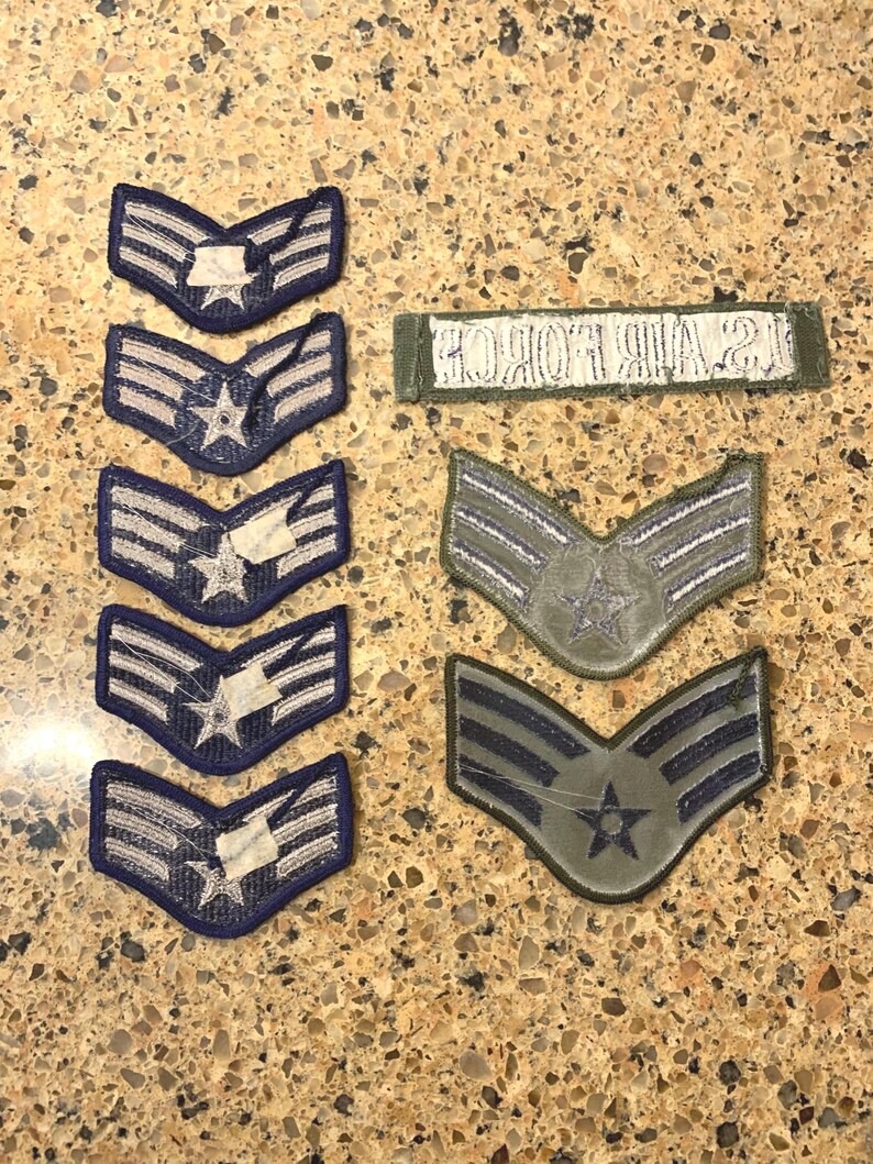 1980’s U.S. Air Force Technical Sergeant Rank Patches, Airman Battle ...
