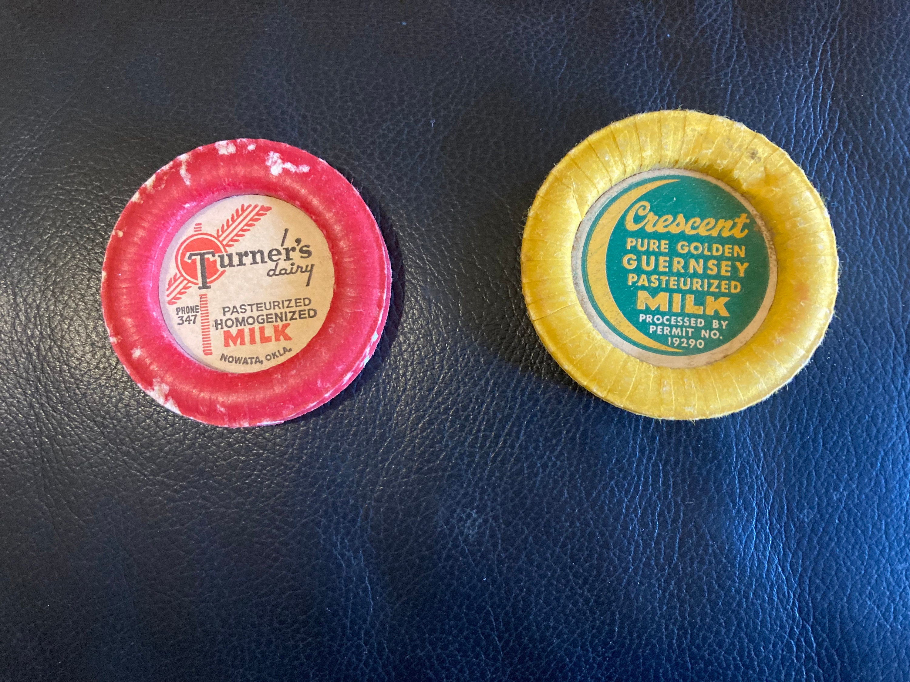 Vintage Turner's Dairy and Crescent Pure Golden Guernsey Pasteurized ...