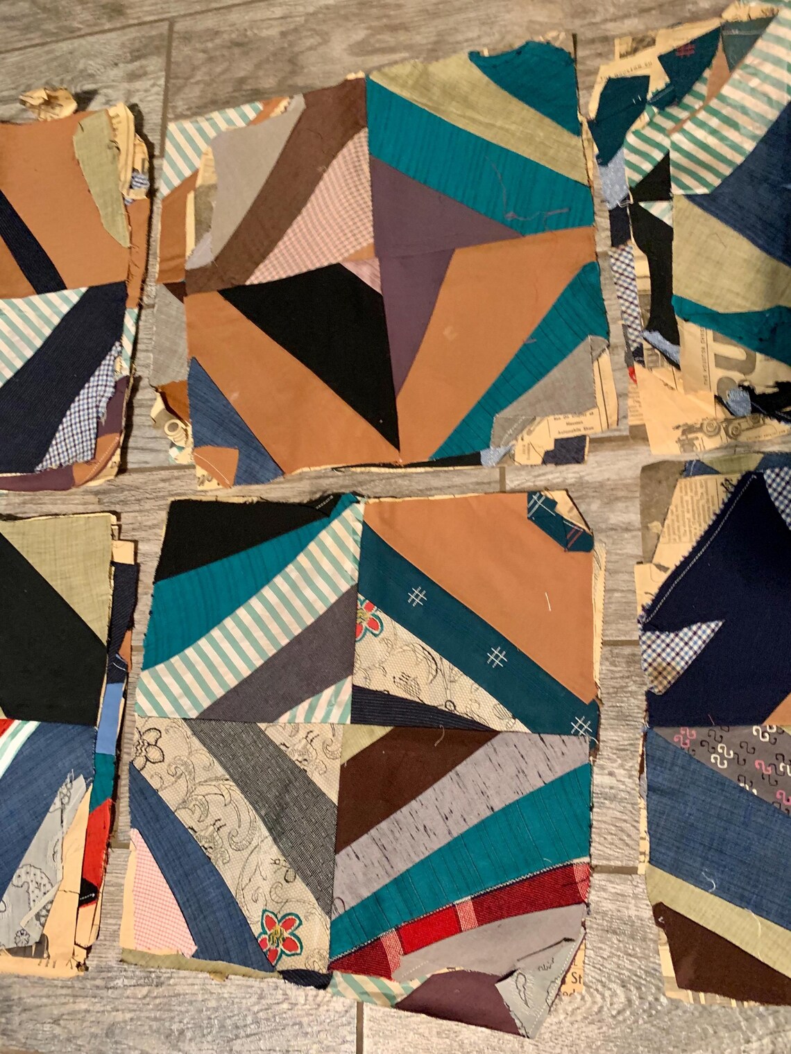 1958 Quilt Blocks With Original Patterns, Dated Proof of Authenticity ...