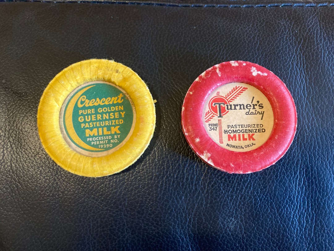 Vintage Turner's Dairy and Crescent Pure Golden Guernsey Pasteurized ...
