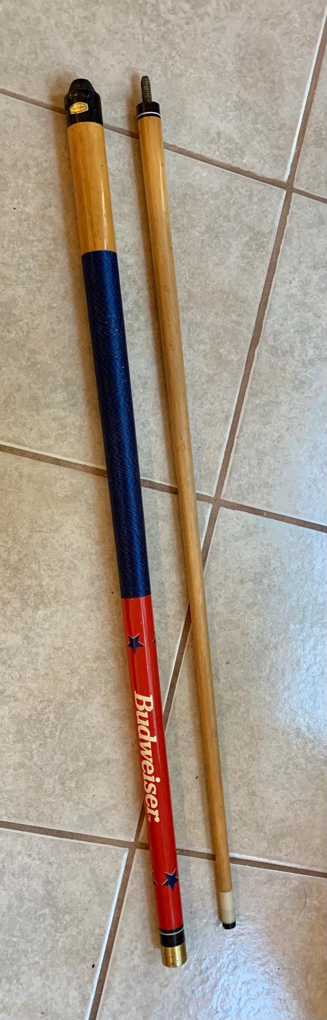 Vintage 1980s Budweiser King of Beers Pool Billiard Cue Stick ...