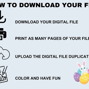 Kids Easter Coloring Pages, Digital Coloring, Holiday Coloring ...