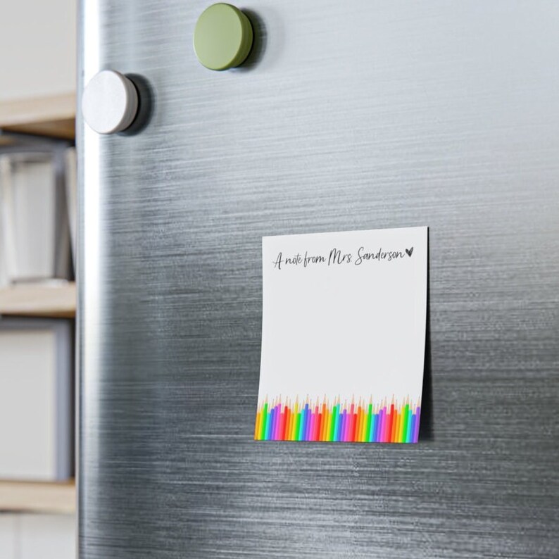 Custom Name Teacher Notepad Post It Notes, Personalized Sticky Notes ...