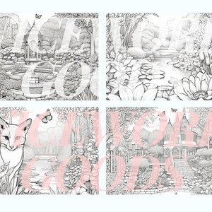 Whimsical Nature: A Serene Garden Coloring Collection - Etsy