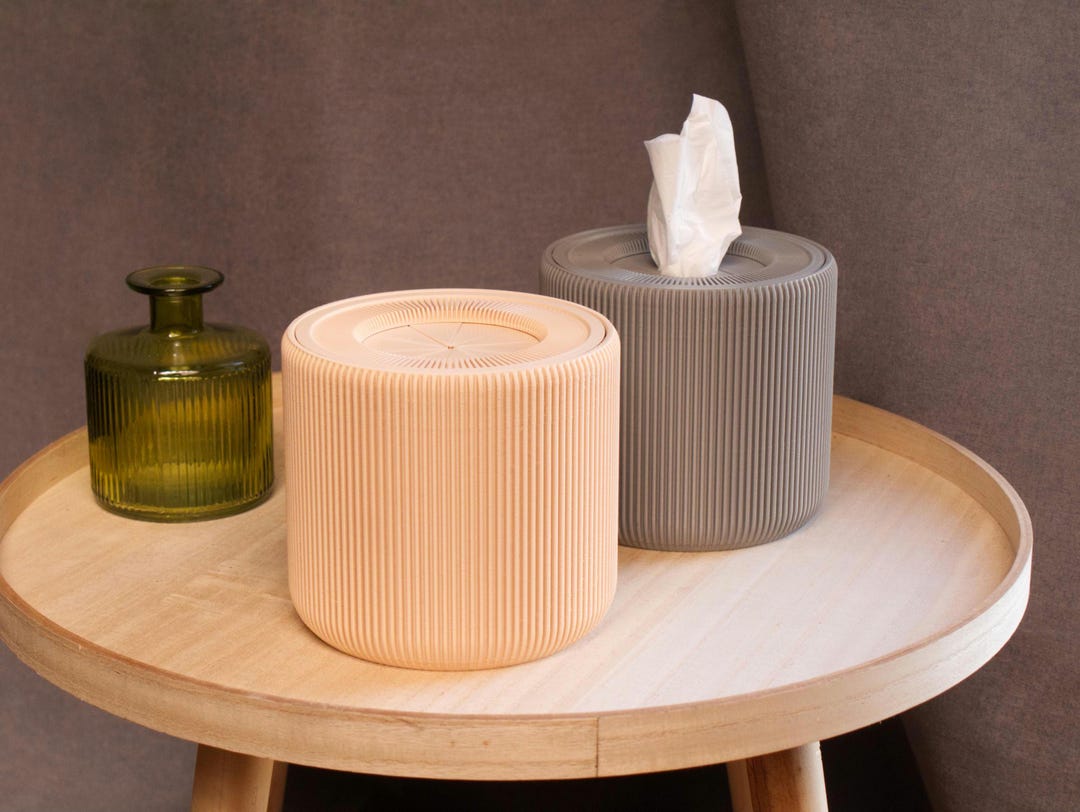 Iris Pod Ribbed Tissue Box Cover for Minimalist Home Decor With ...