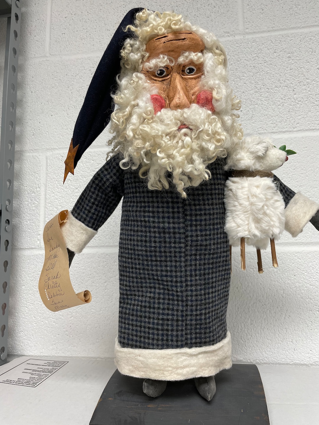 Primitive Hand Sculpted Santa - Etsy