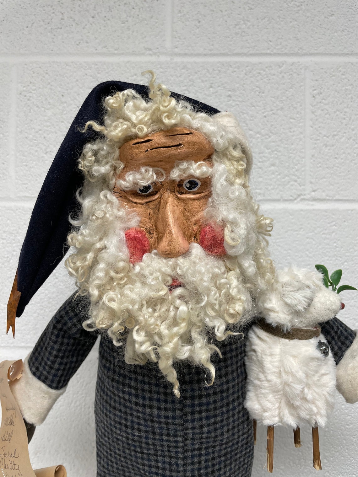 Primitive Hand Sculpted Santa - Etsy
