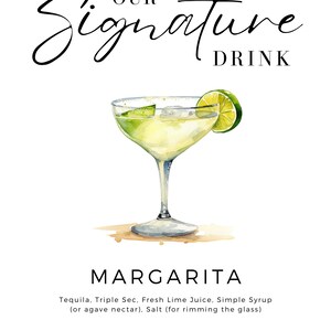 A Crafted Collection of Signature Drink Cards - Etsy