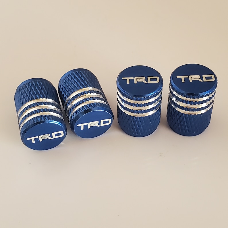 Toyota Valve Stem Caps Blue Stem Caps TRD Branded for Toyota Cars and ...