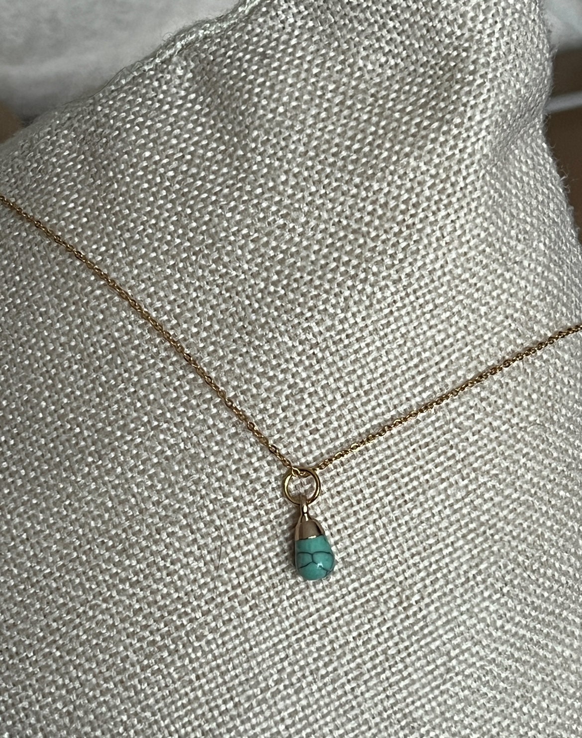 Indigenous Made Minimalist Turquoise Necklace - Etsy