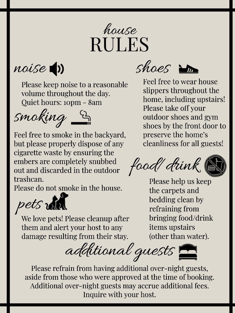 Airbnb Welcome Book Template: Welcome Page, House Rules, Local ...