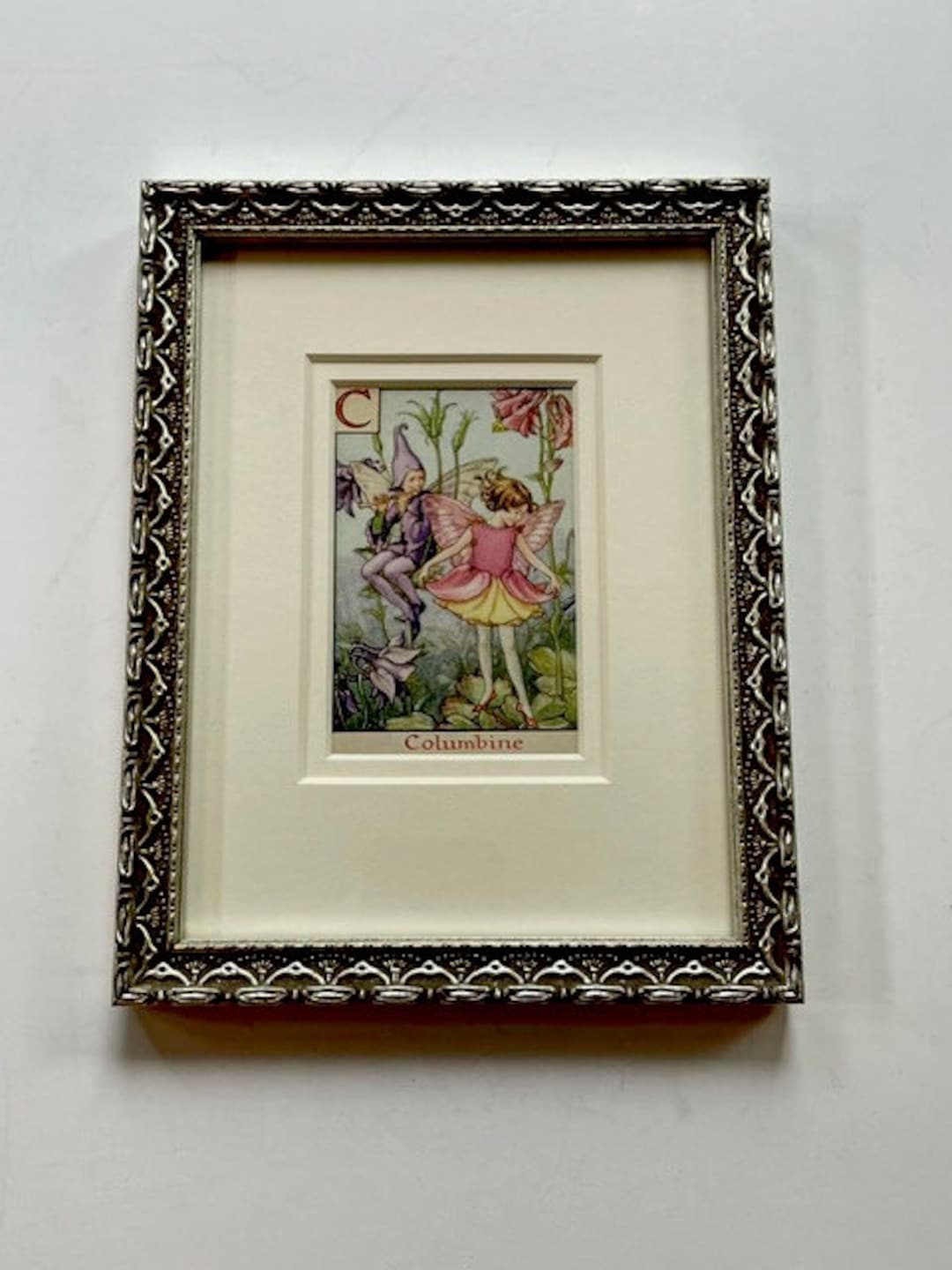 Vintage 1930 Framed Flower Fairy Print Columbine Cicely Mary Barker - Etsy