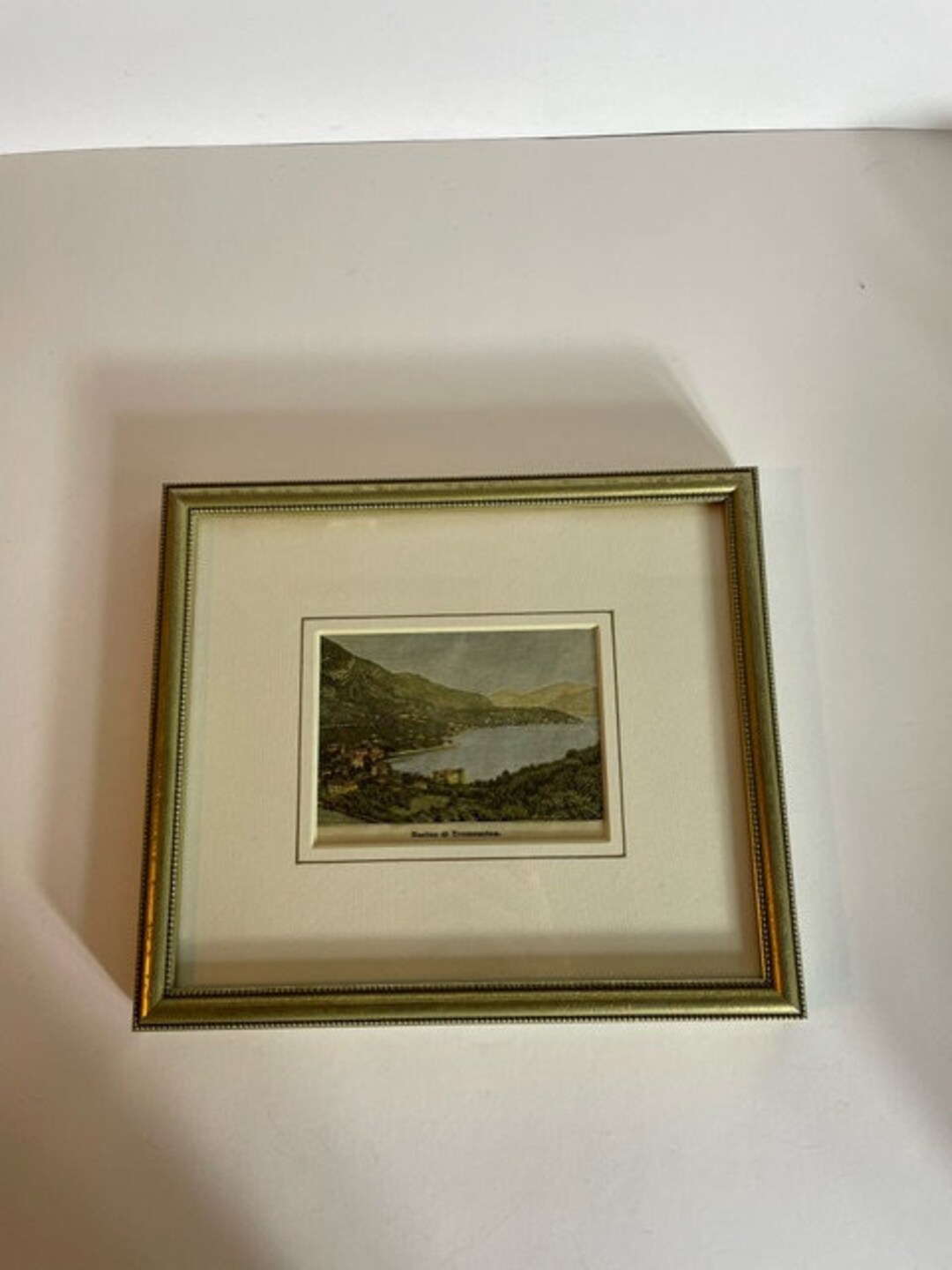 Antique 1888 Framed Italian Lithograph by Artist Canedi Barberis Titled ...