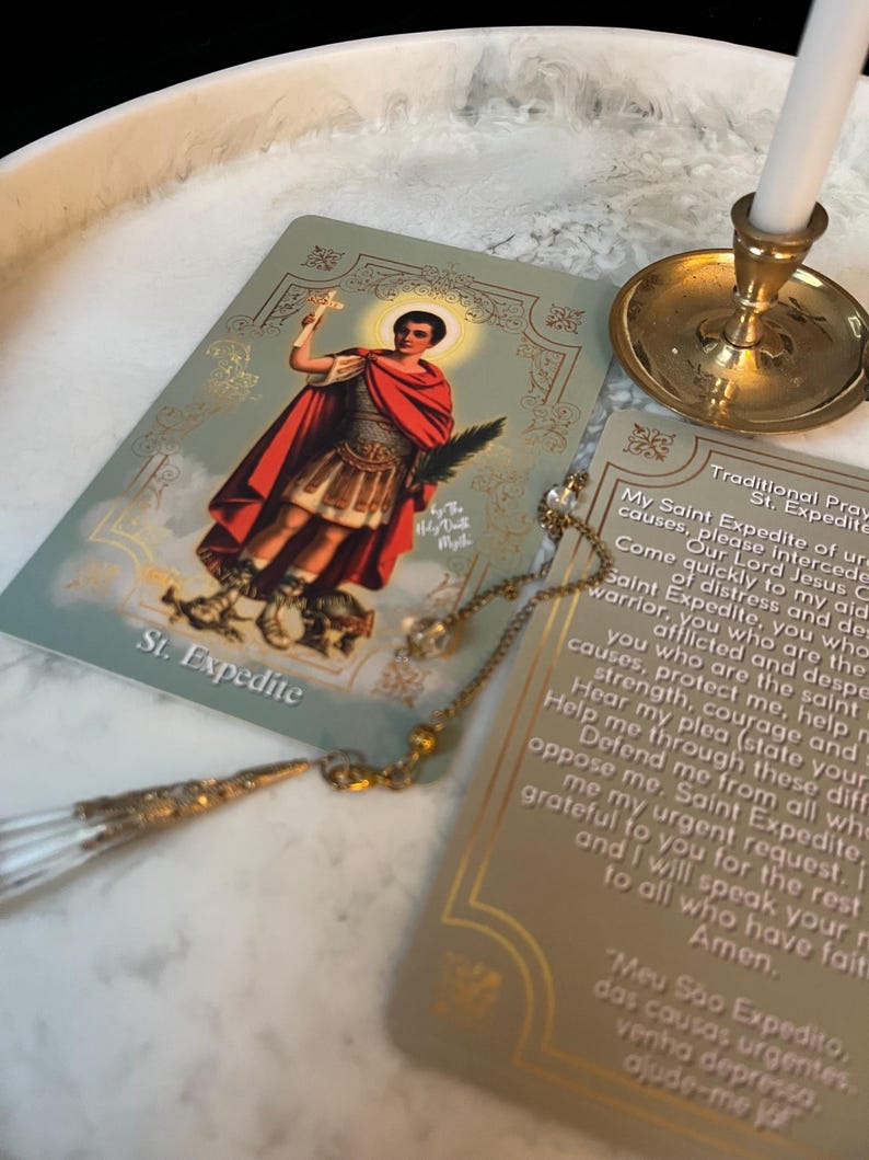 St. Expedite Prayer Card — Urgent Aid, Courage & Divine Intervention - Etsy