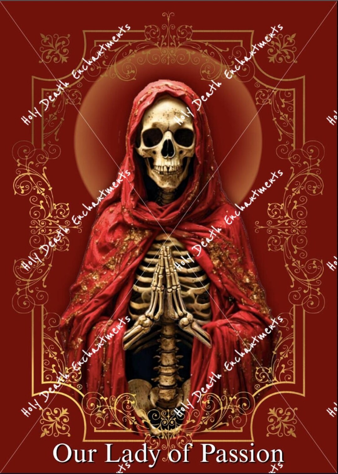 Our Lady of Passion Prayer Card — Sacred Seduction, Fiery Power ...