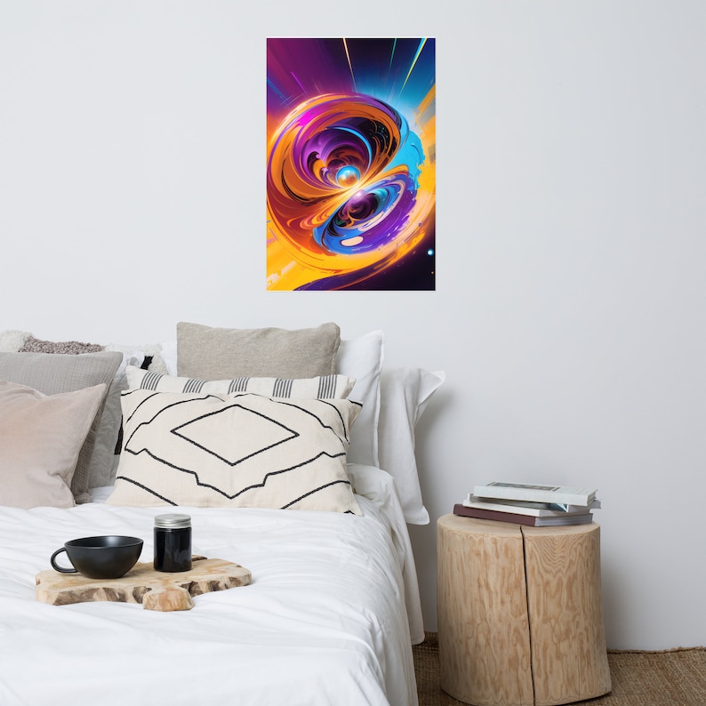 Abstract Space Art for Modern Home Decor Colorful Space Art for ...