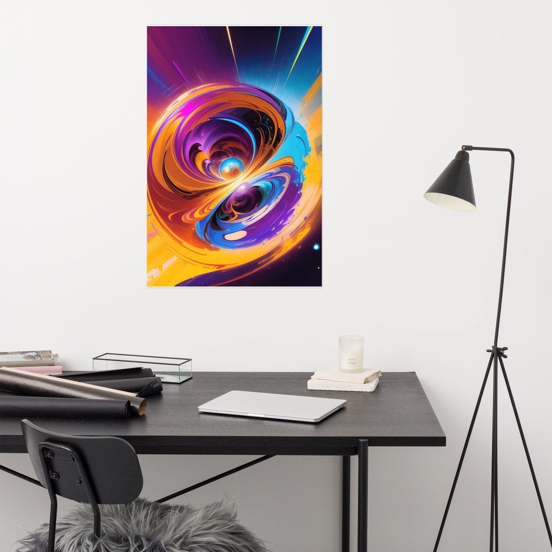 Abstract Space Art for Modern Home Decor Colorful Space Art for ...