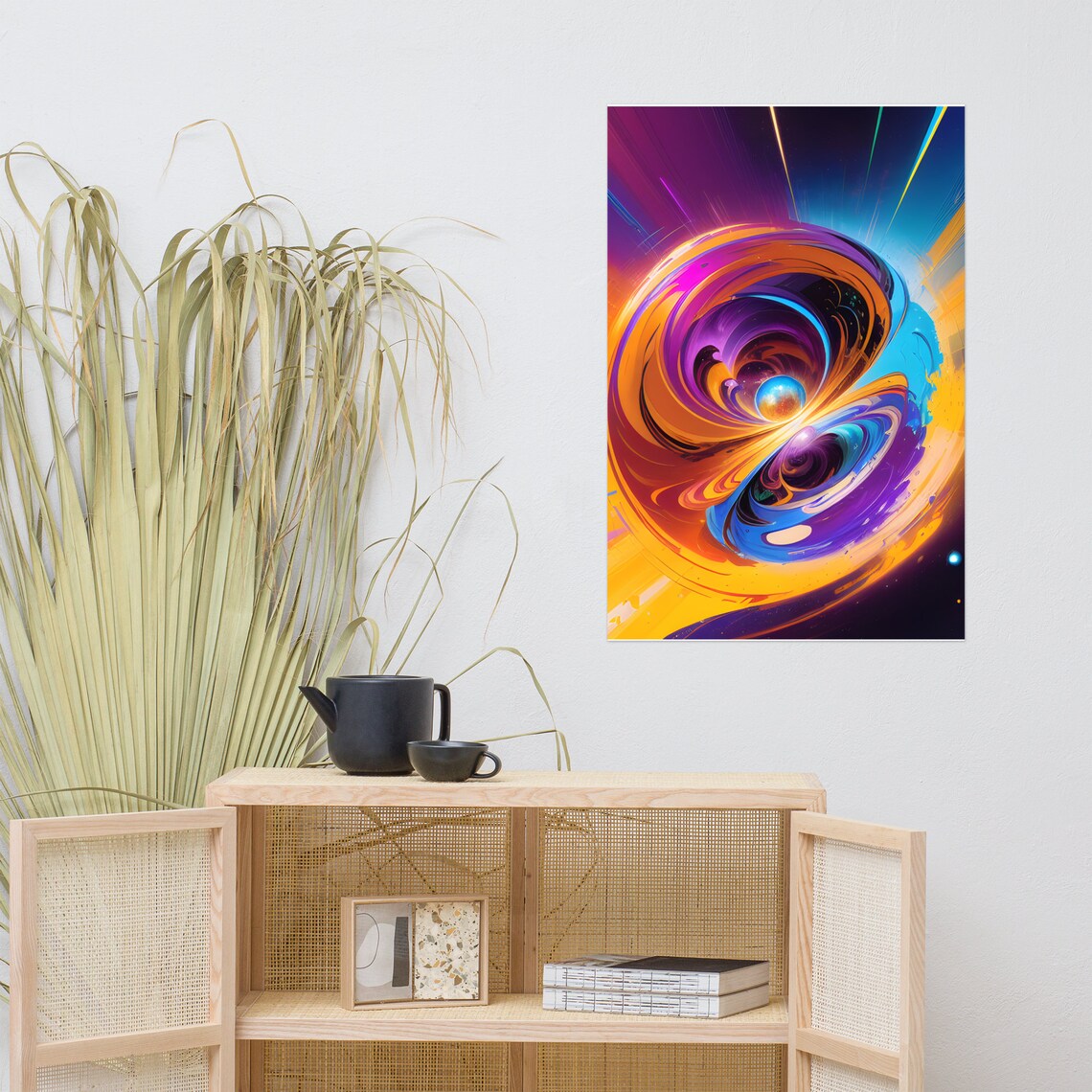 Abstract Space Art for Modern Home Decor Colorful Space Art for ...