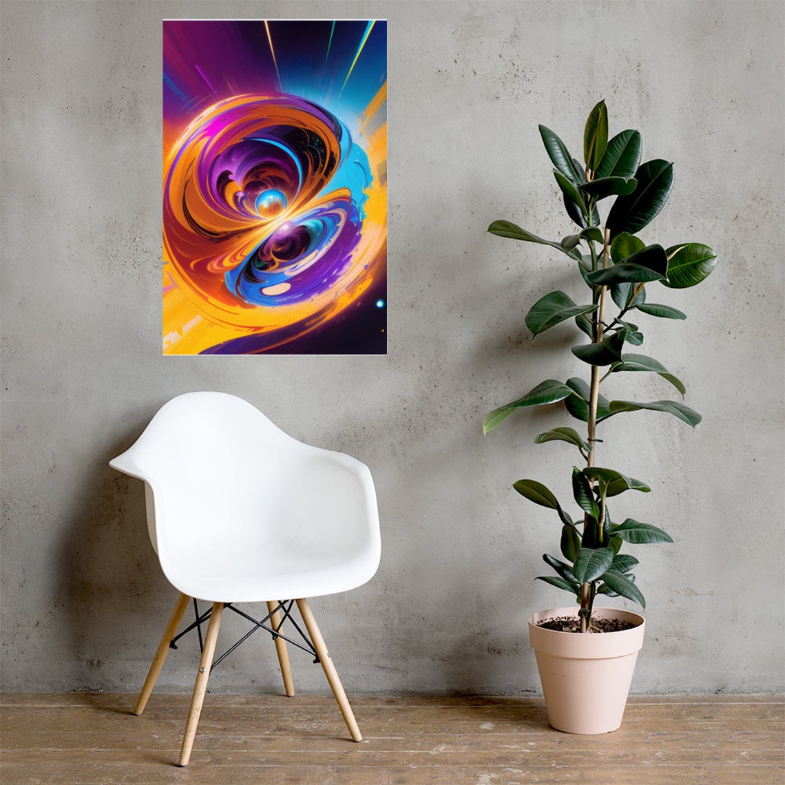 Abstract Space Art for Modern Home Decor Colorful Space Art for ...