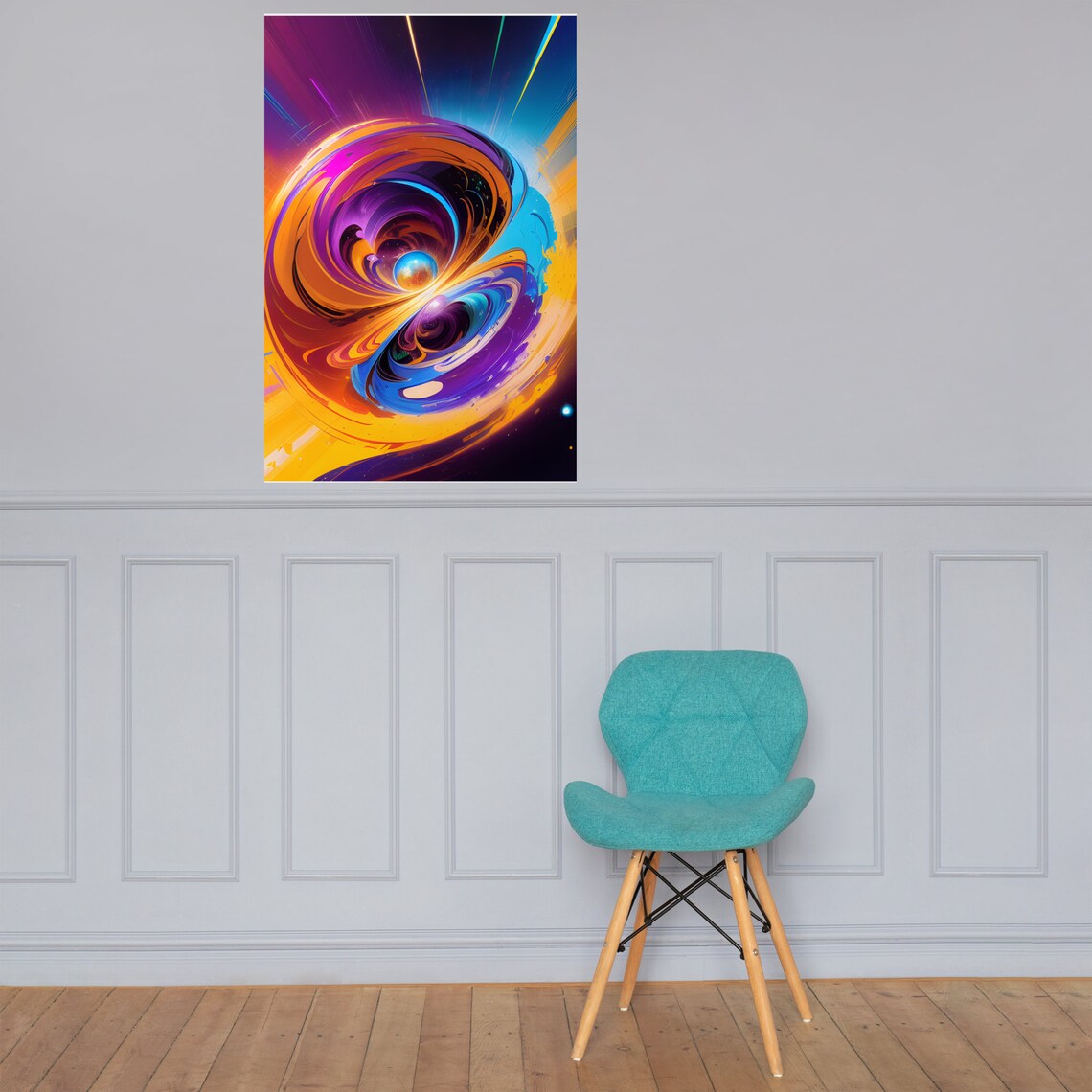 Abstract Space Art for Modern Home Decor Colorful Space Art for ...