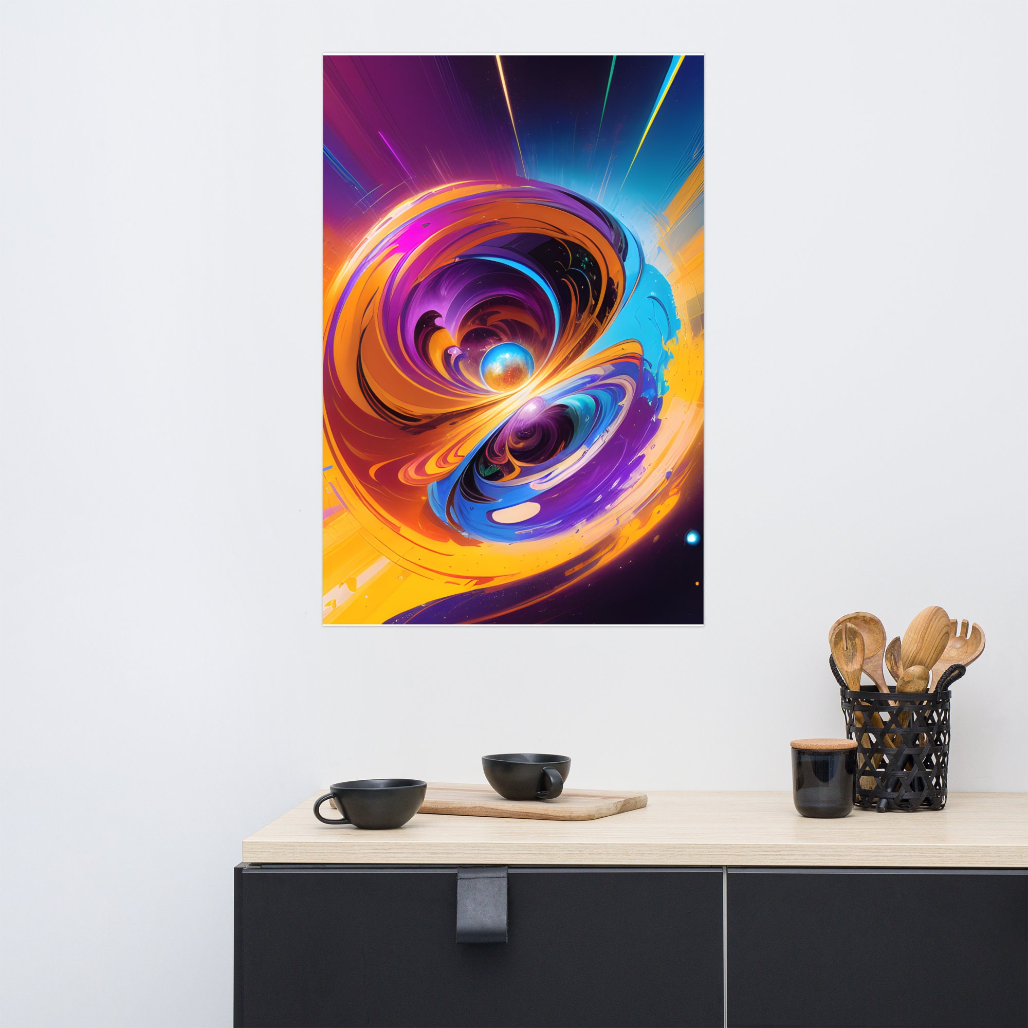 Abstract Space Art for Modern Home Decor Colorful Space Art for ...