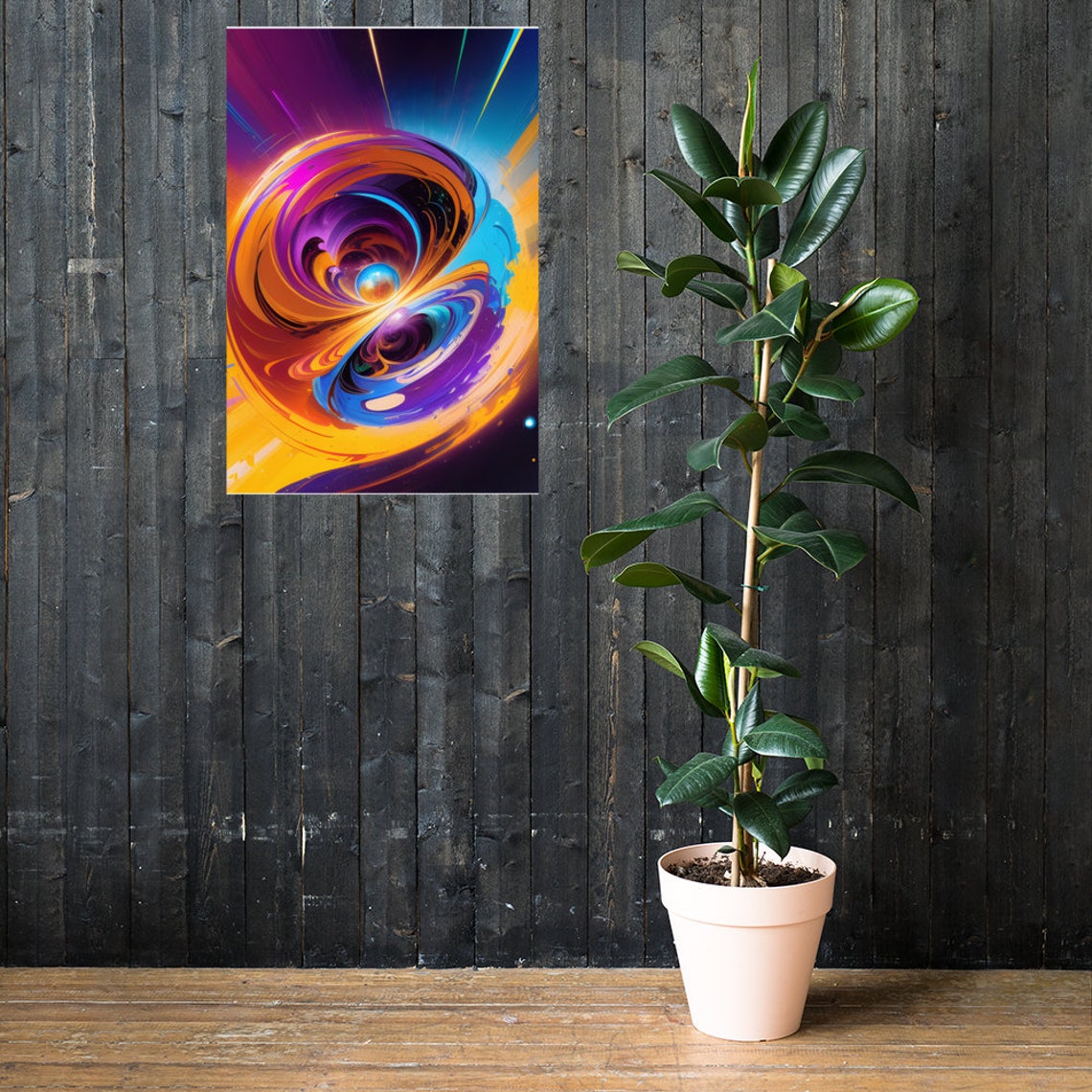 Abstract Space Art for Modern Home Decor Colorful Space Art for ...