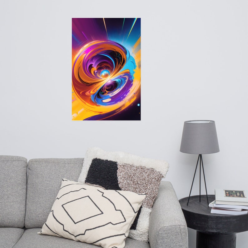 Abstract Space Art for Modern Home Decor Colorful Space Art for ...