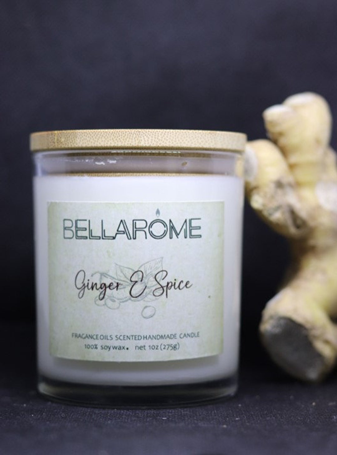 Ginger and Spice/ Ginger Flavor/ginger Candles / Kitchen Ginger Candle ...